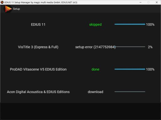 セットアップ完了。
