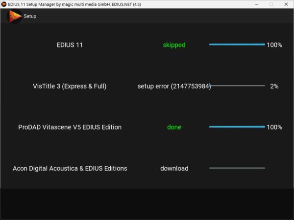 セットアップ完了。